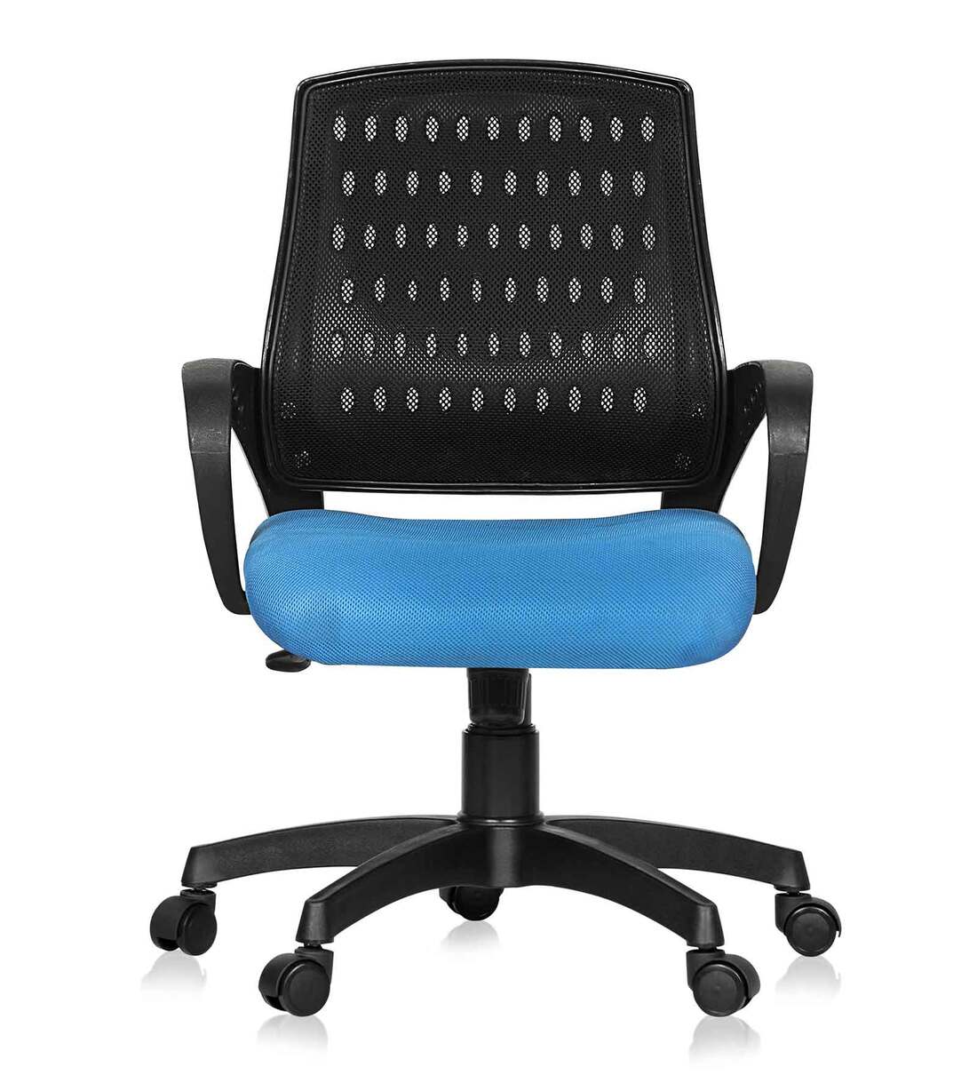Buy Boom Ergonomic Chair In Blue Colour By Da Urban Online - Mid Back ...