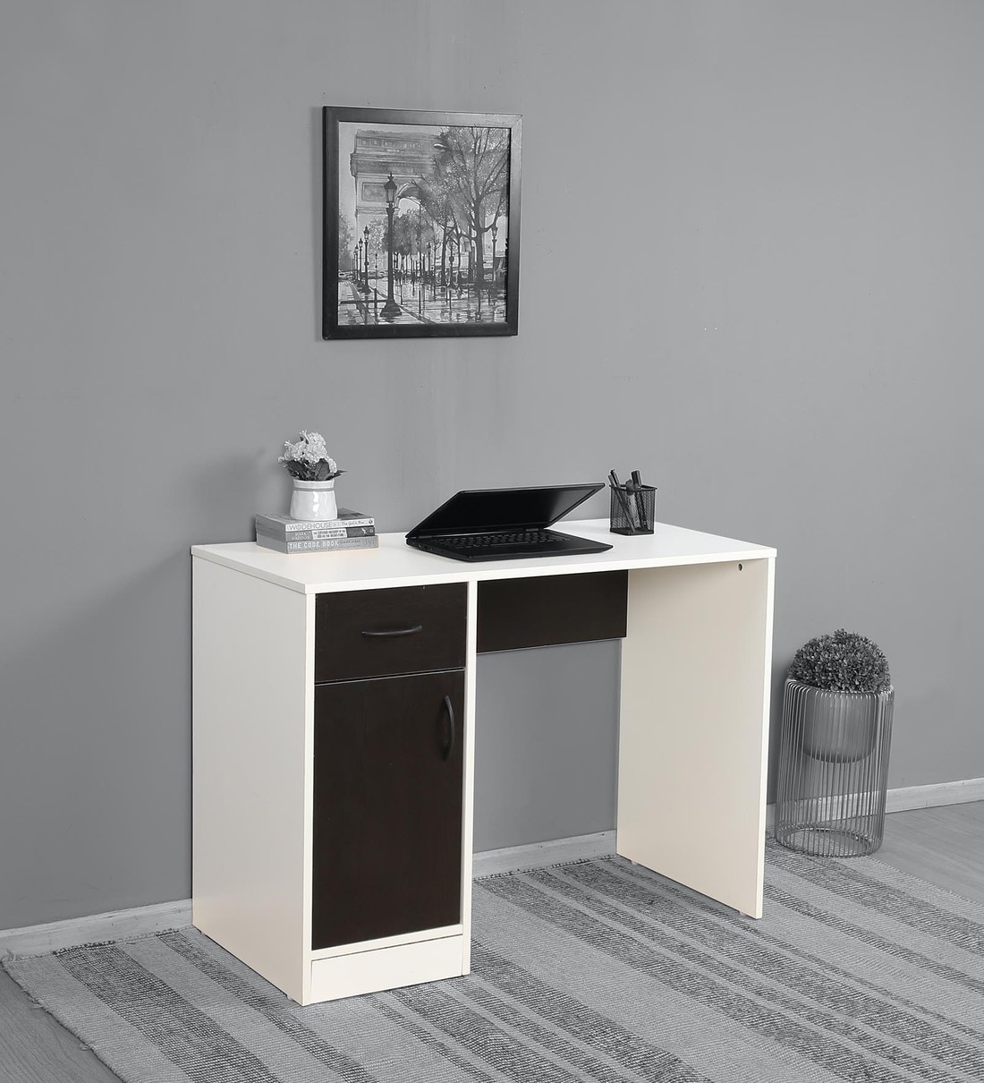 Buy Bora Study Table in Wenge & Frosty White Colour by Home Wud at 15% ...