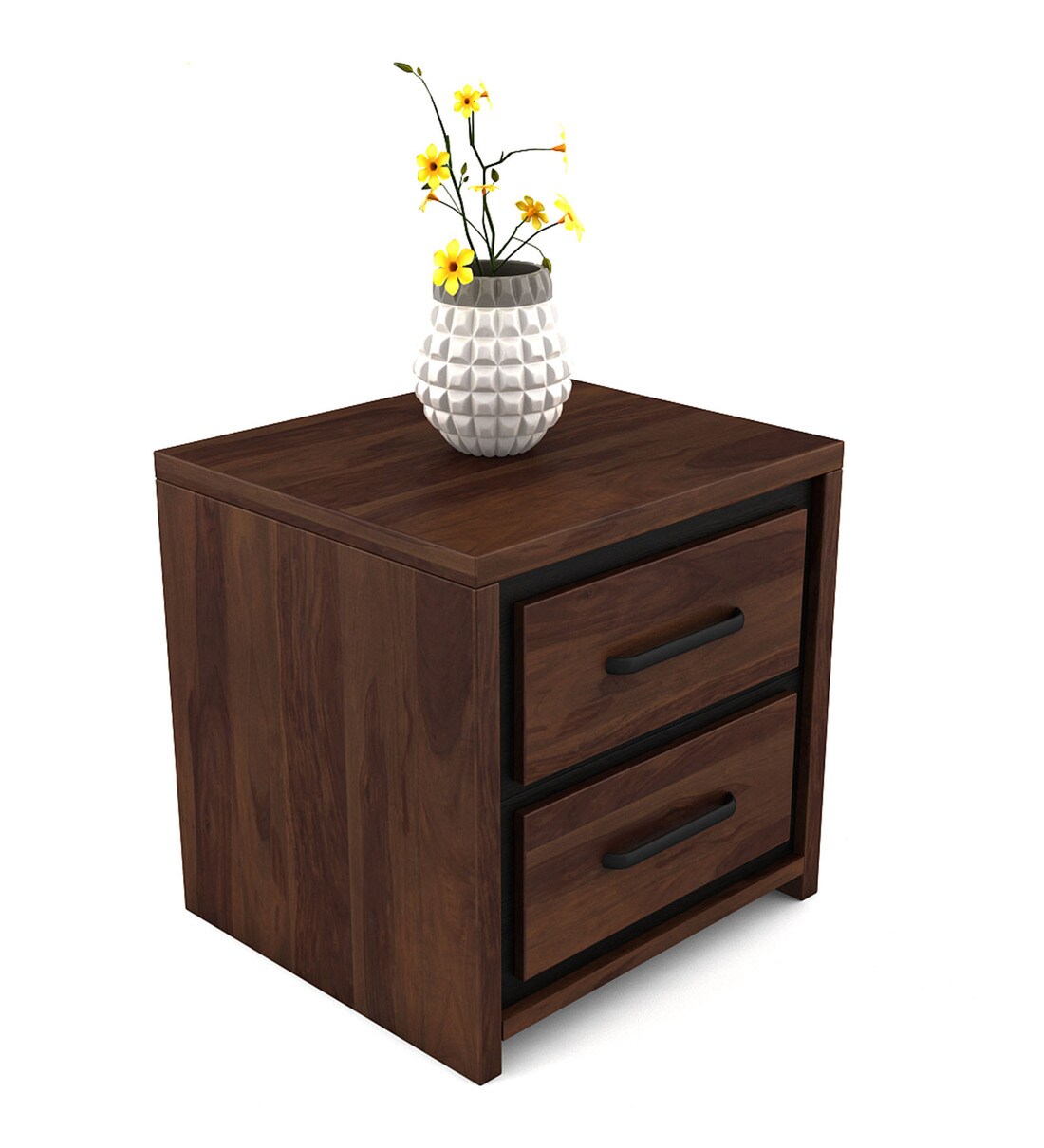 Buy Boston Bedside Table in Sheesham Finish with Drawer by Spacewood ...