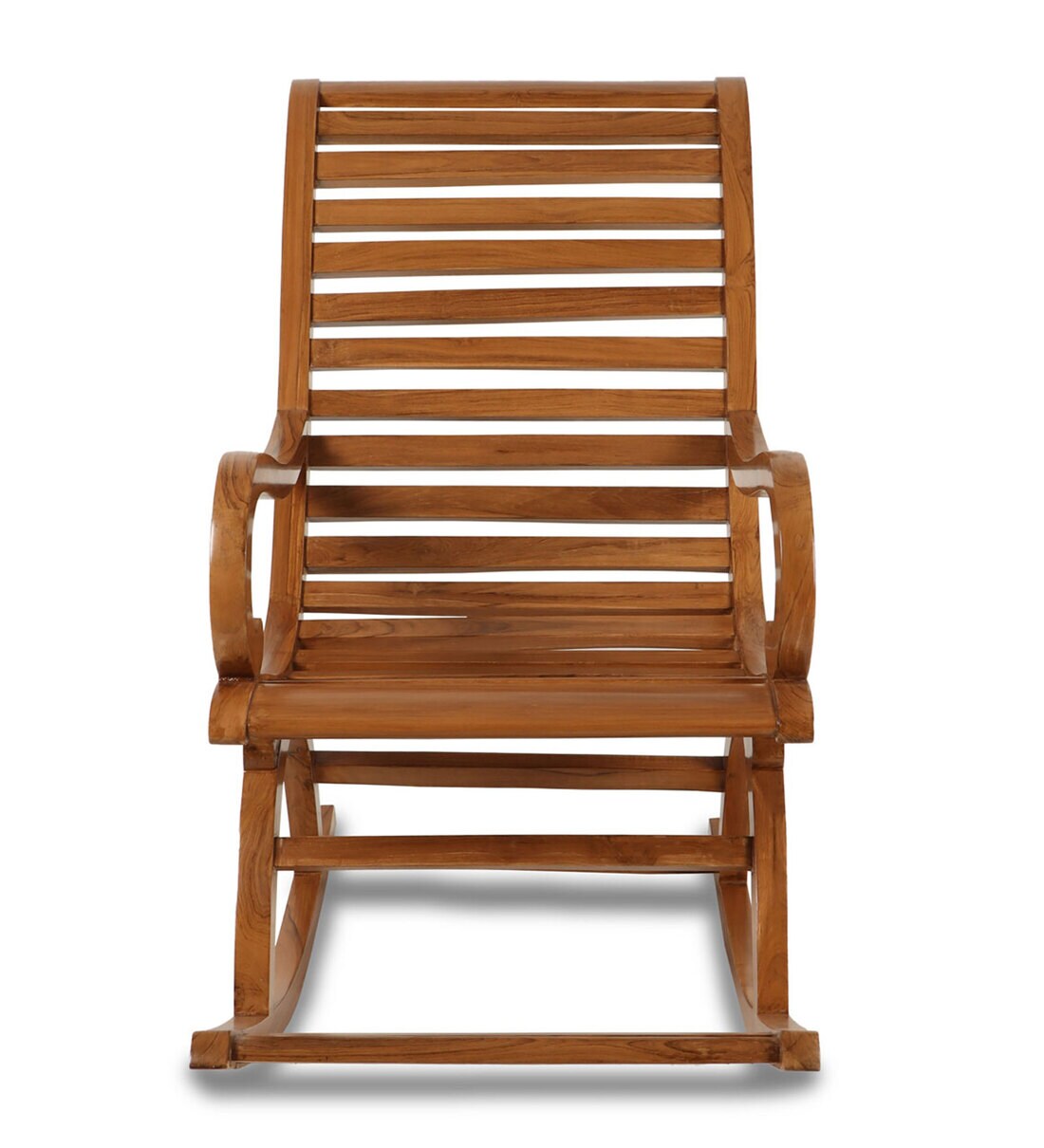 Buy Boston Solid Wood Rocking Chair in Teak Colour by DZYN Furnitures ...