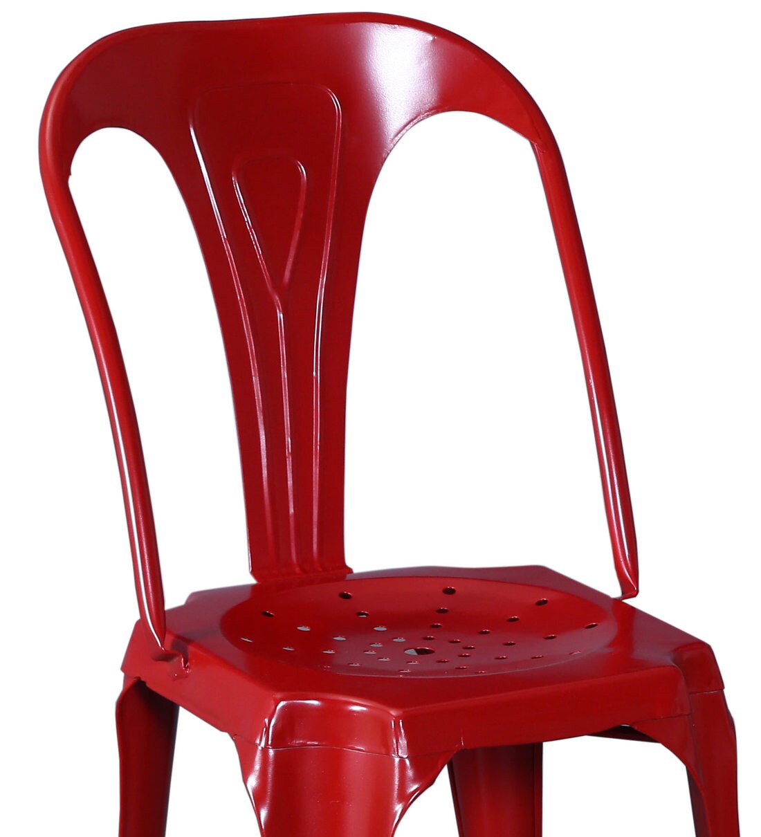 Buy Bowen Tolix Chair In Red Colour By Bohemiana Online - Tolix Replica ...