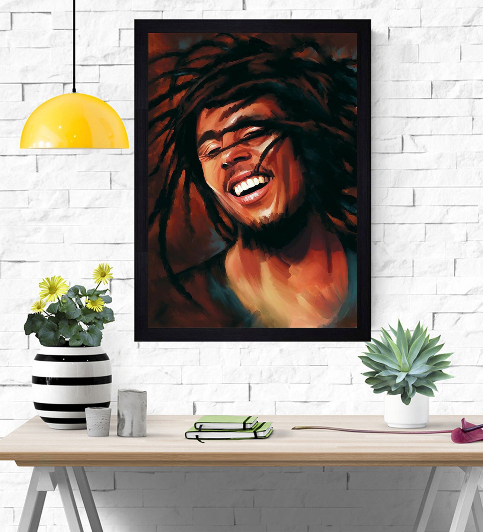 Buy Bob Marley Wooden Framed Art Print By Chaque Decor at 20% OFF by ...