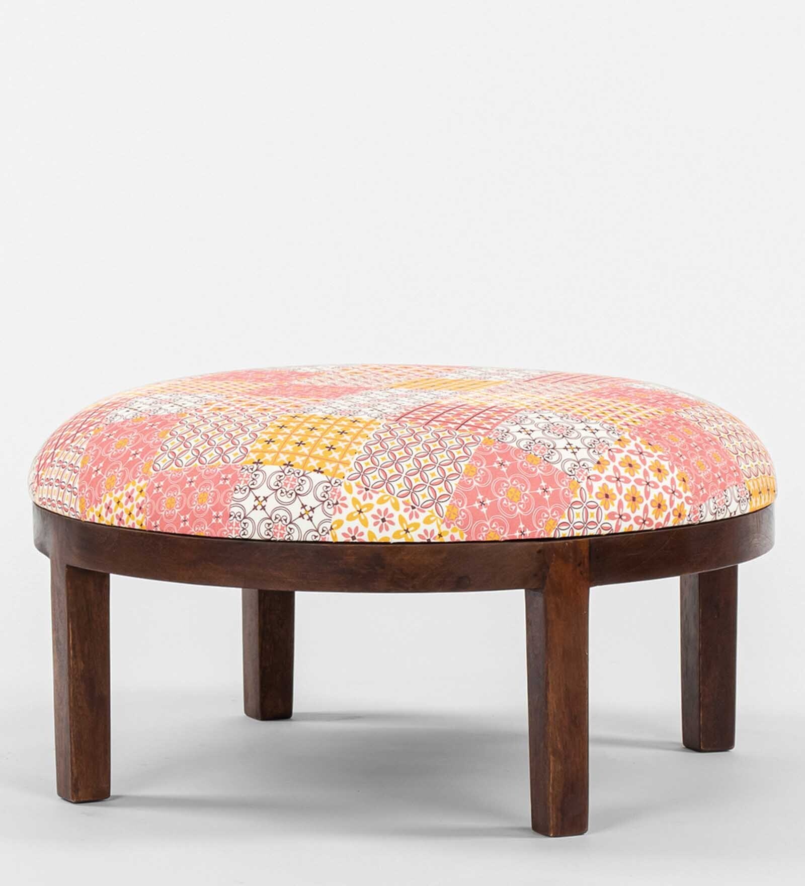Buy Bohemian Foot Stool in Patches & Prints Design at 10% OFF by ...