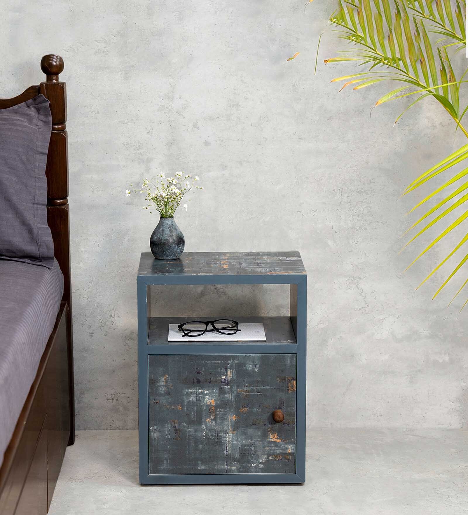 Buy Bohemian Tint Night Stand in Blue Finish at 52% OFF by A tiny ...