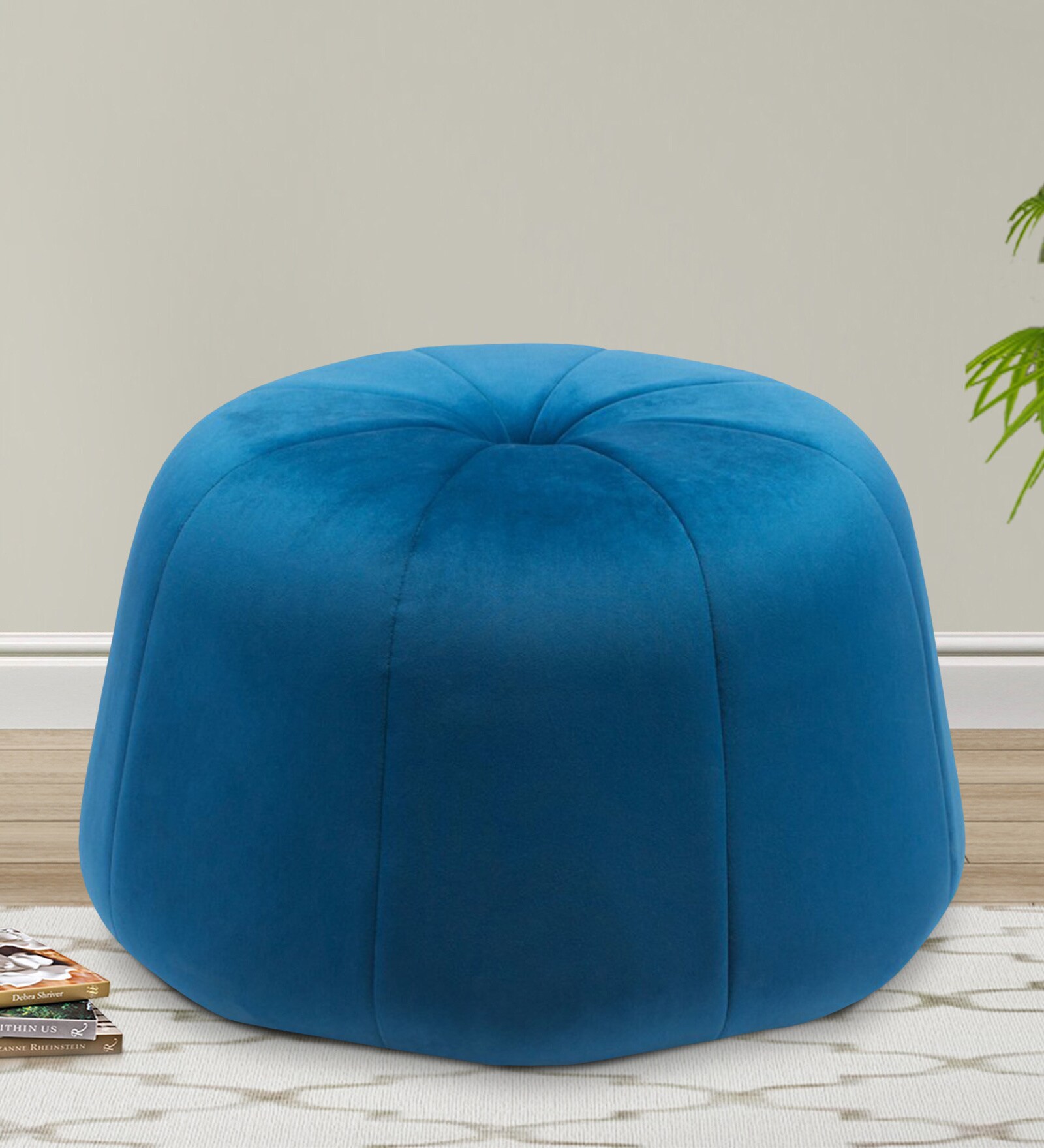 Buy Boho Pouffe In Royal Ocean Blue Colour at 100% OFF by Expressionist ...