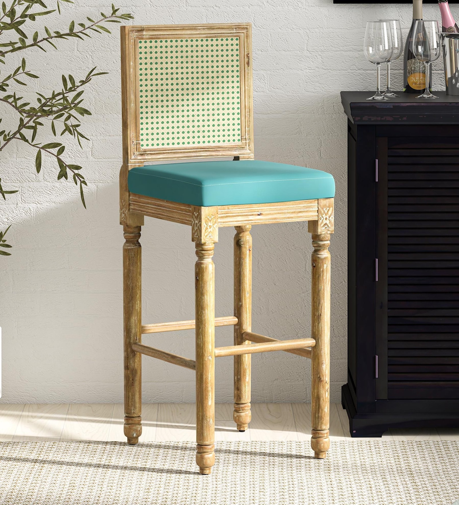 Buy Bolton Solid Wood Bar Stool In Distress Finish at 11% OFF by ...
