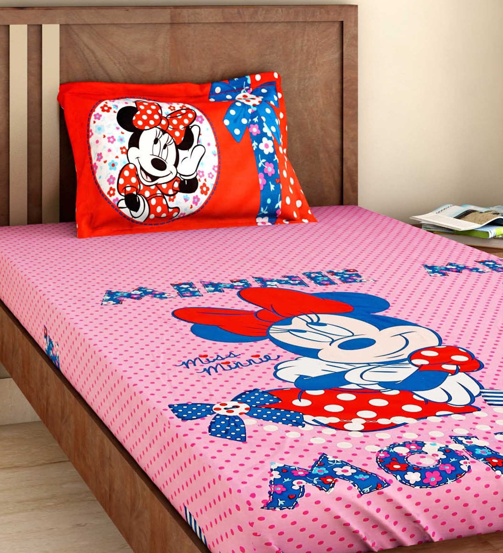 Buy Bombay Dyeing Multicolour Cotton 60 x 90 Inch Disney Cartoonminnie ...