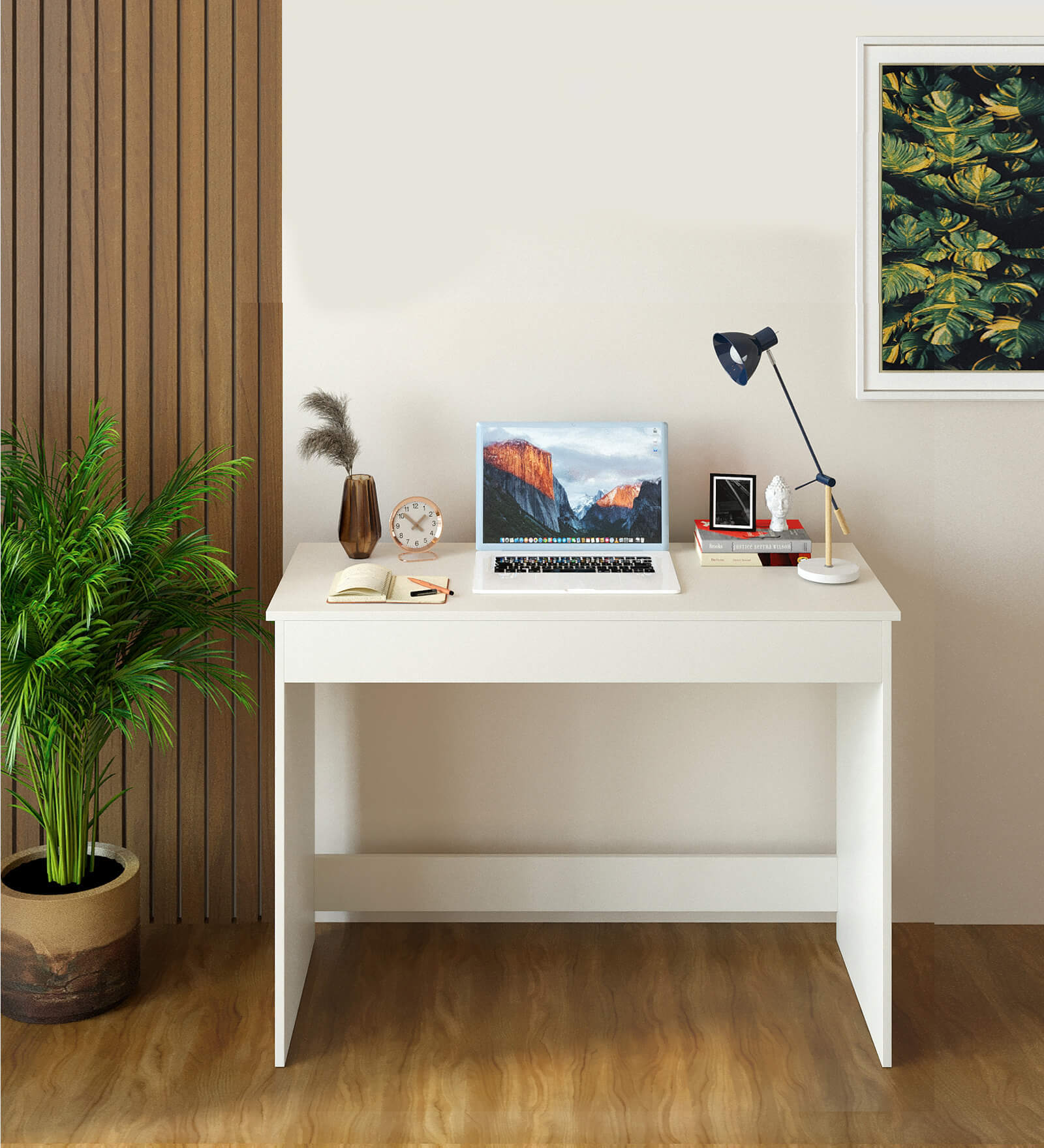 Buy Boris Study Table In Frosty White Finish at 47% OFF by Burlyworth ...