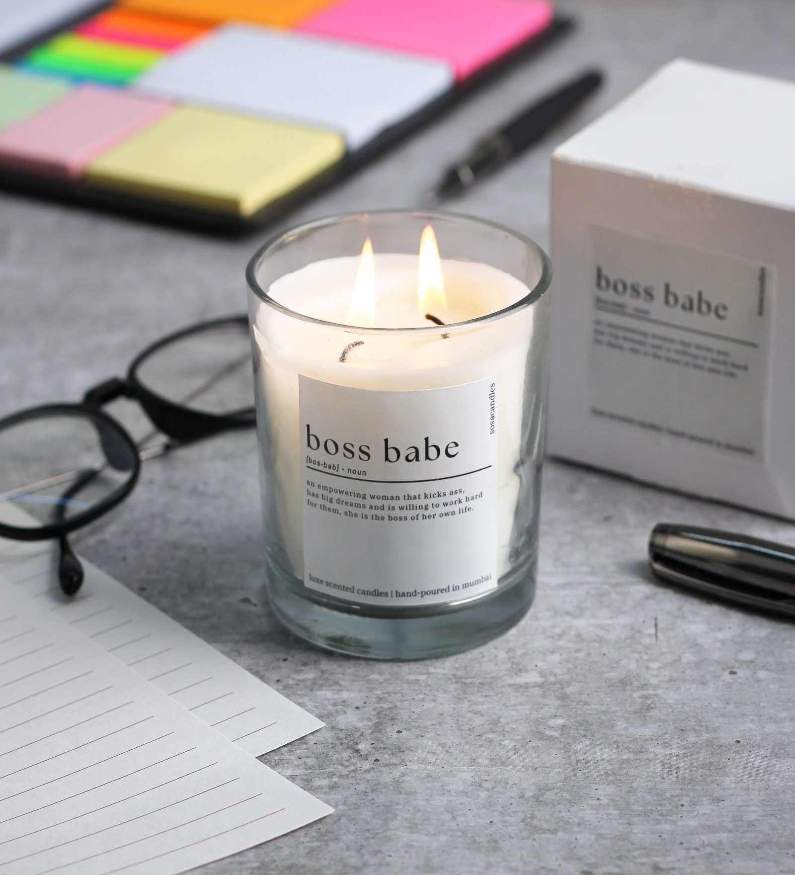 Buy Boss Babe White Soy Wax Scented Candle at 100% OFF by Sosa Candles ...