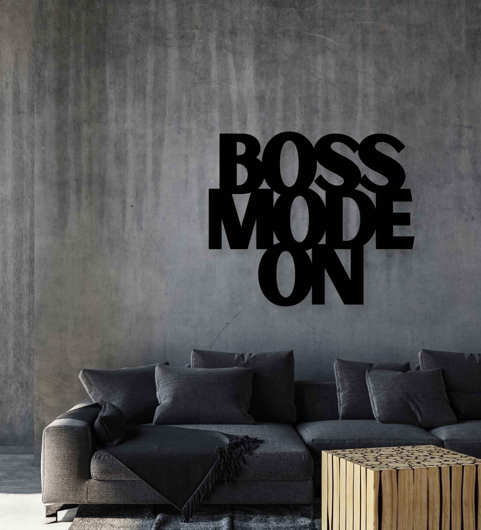 Buy Boss Mode On Black Mild Steel Wall Art at 21% OFF by Elysian Dekor ...