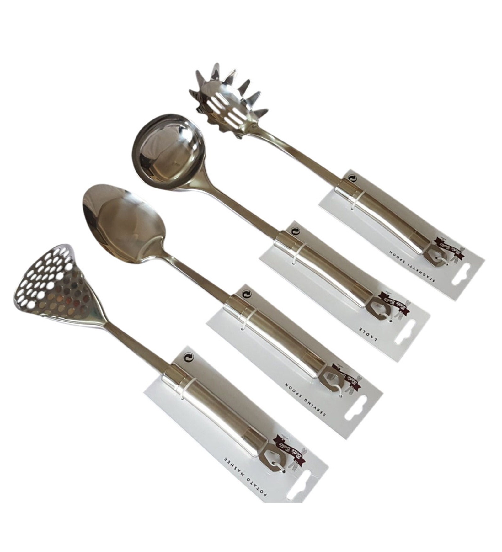 Buy Botle Buhle Cooking & Serving in Matt Finish Spoons - Set of 4 ...