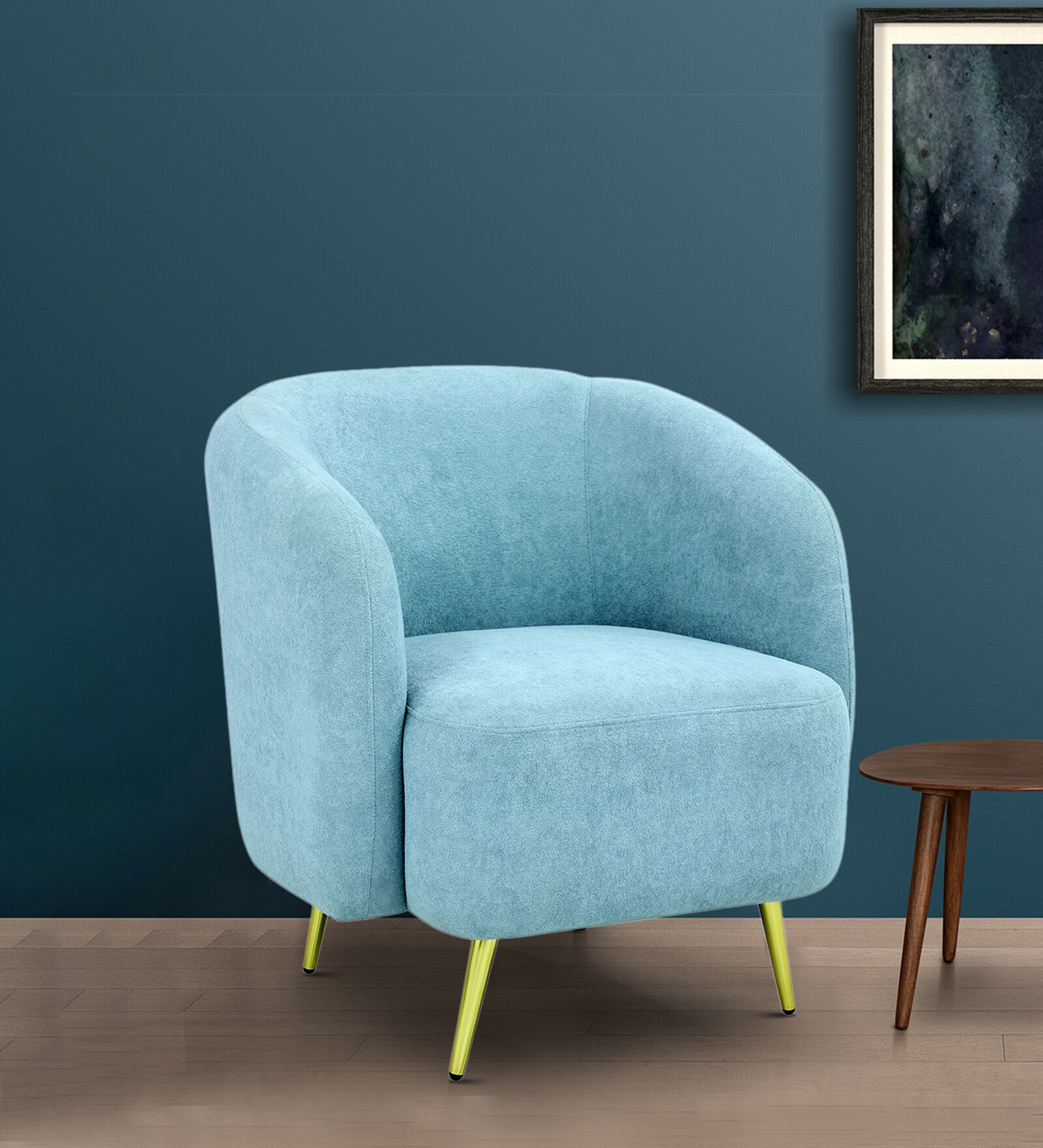 Buy Boucle Chair in Light Sky Blue Colour at 48% OFF by INDIAN REIGN ...