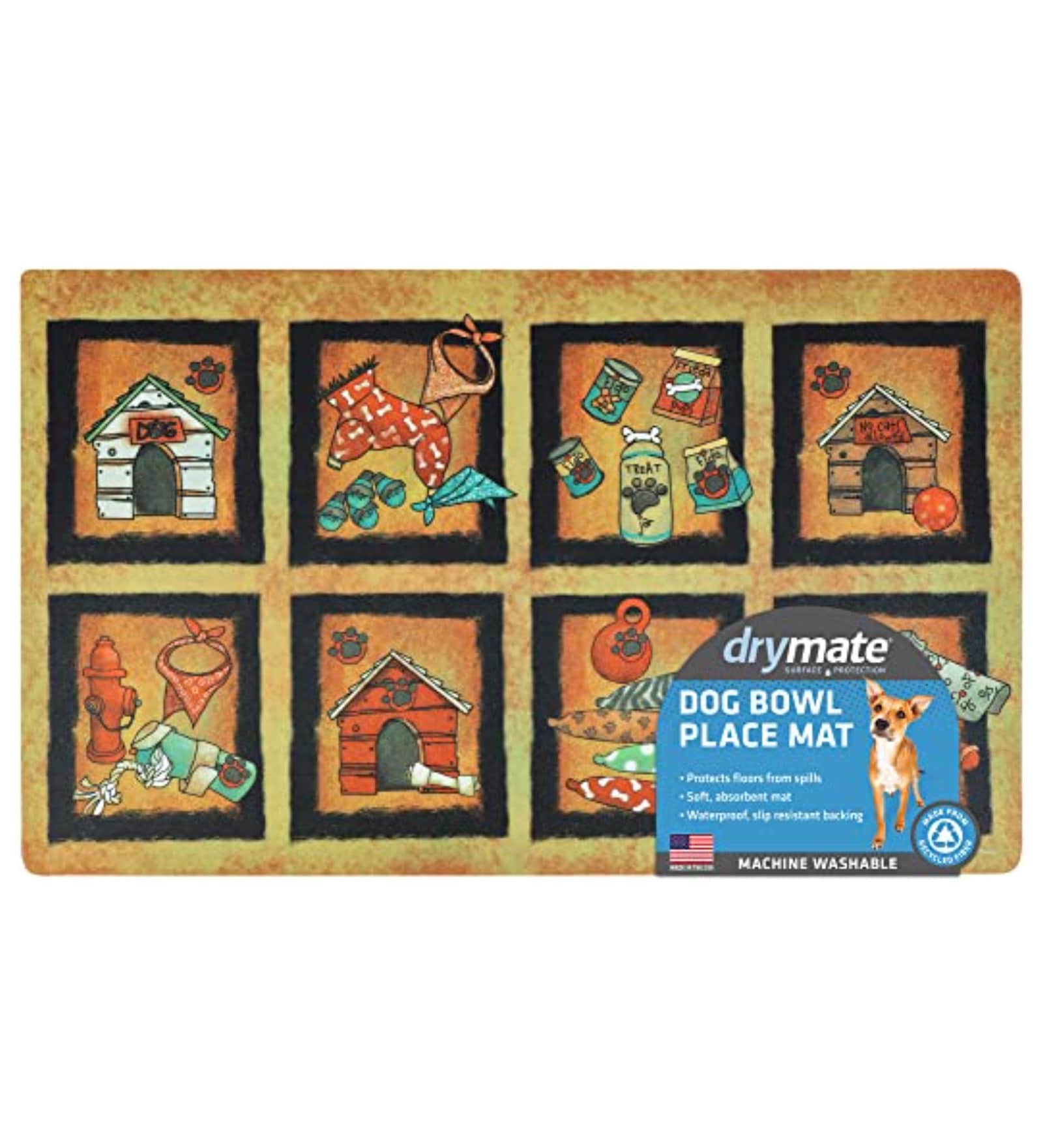 Buy Bow Wow Border Brown Fabric Place Mat at 100% OFF by Drymate ...