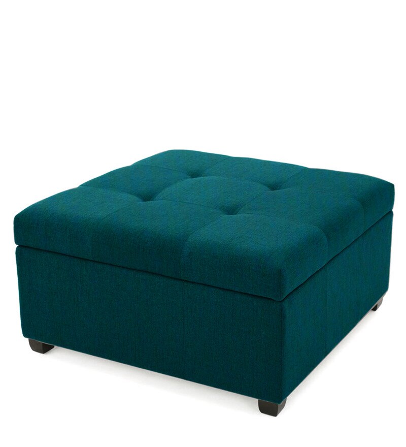 Buy Balkan Fabric Ottoman in Sea Green Colour by Febonic Online ...