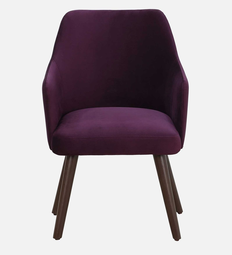 Buy Bolivar Velvet Dining Chair In Purple Colour Online - Contemporary ...
