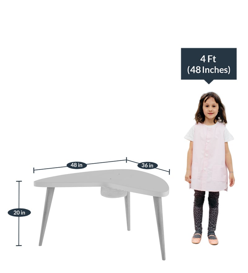 Buy Boomerang Activity Table with Storage Pouch in White Colour Online ...