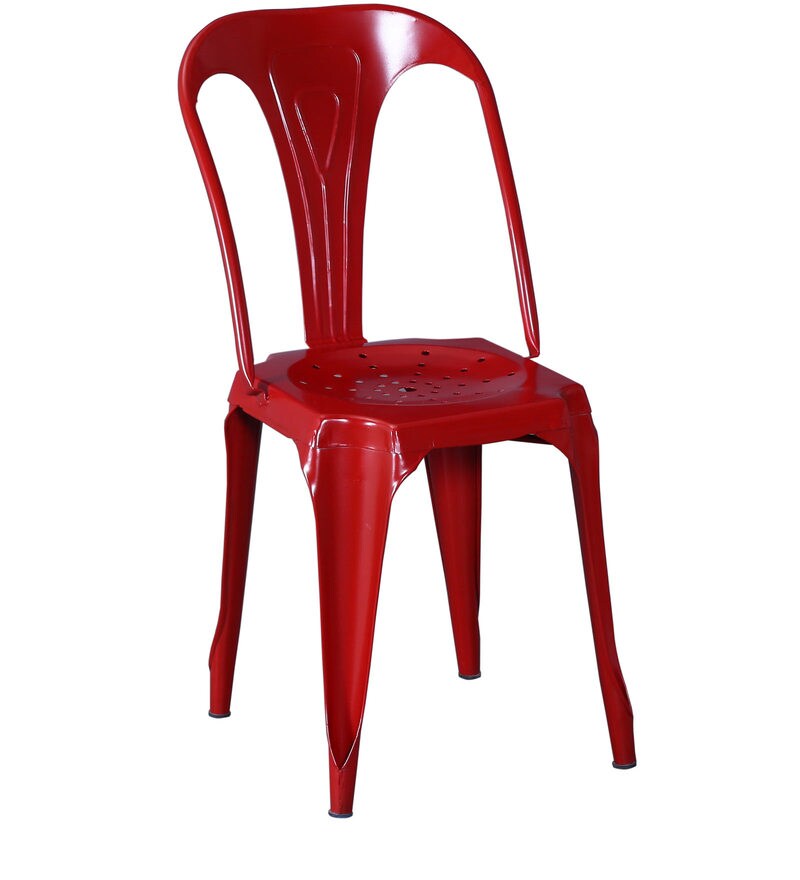 Buy Bowen Tolix Chair In Red Colour By Bohemiana Online - Tolix Replica ...