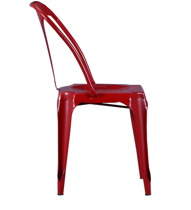 Buy Bowen Tolix Chair In Red Colour By Bohemiana Online - Tolix Replica ...