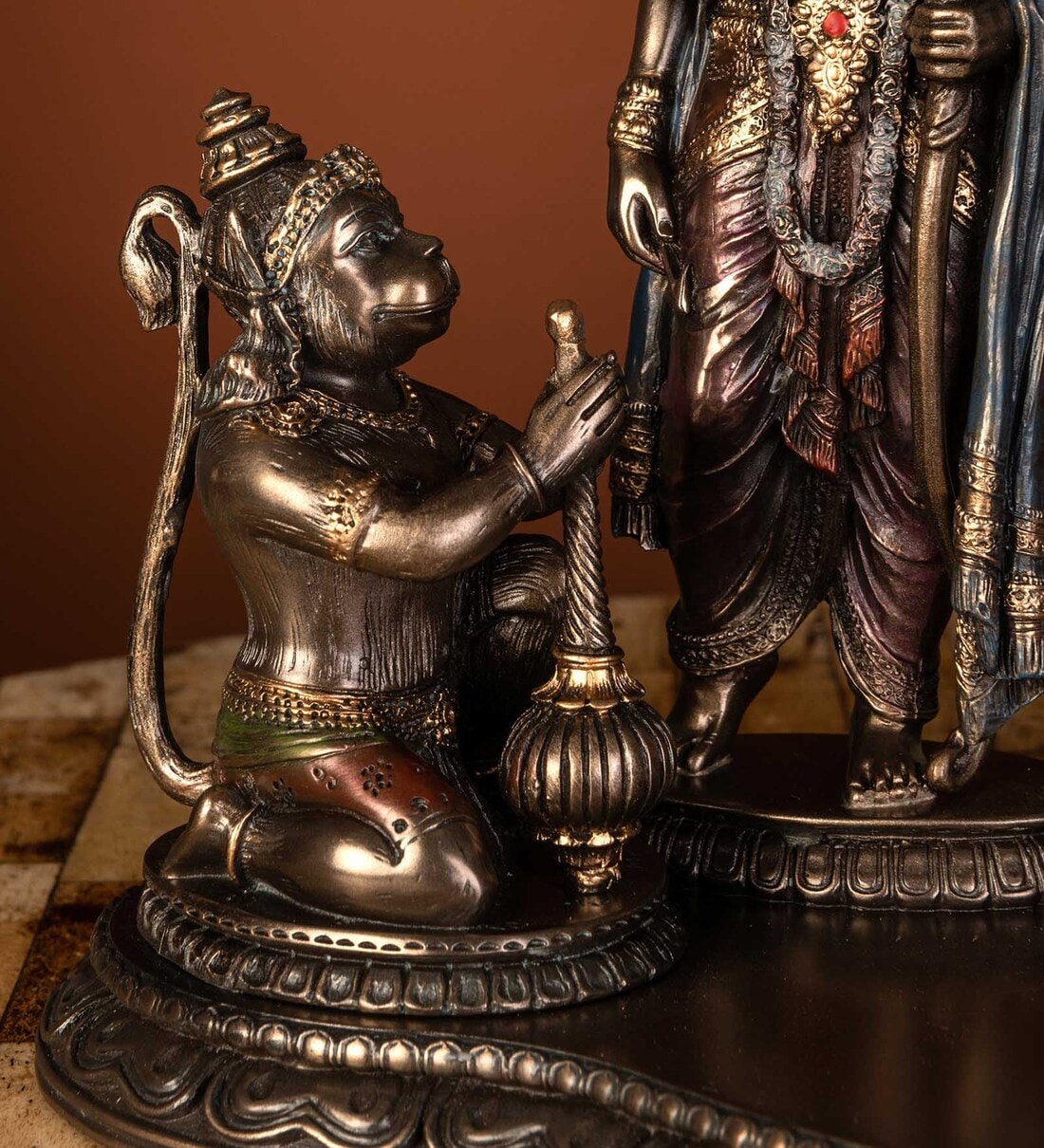 Buy Brass Bonded Bronze Ram Darbar Set Idol by Ekaa Online - Other ...