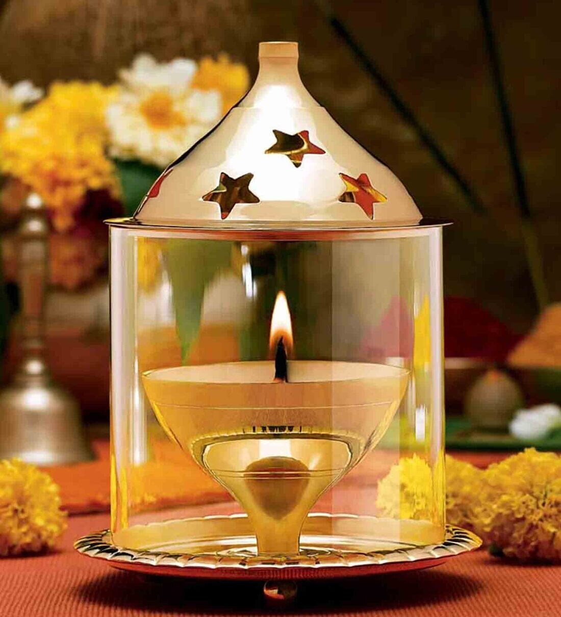 Buy Brass Decorative Oil Puja Deep Akhand Diya at 9% OFF by Arghyam ...