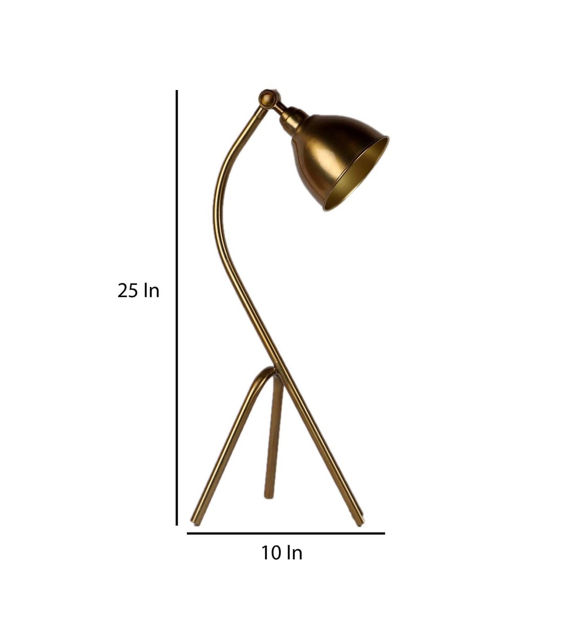 Buy Rectunglas Brass Study Lamp With Metal Base By Sapphire Online ...
