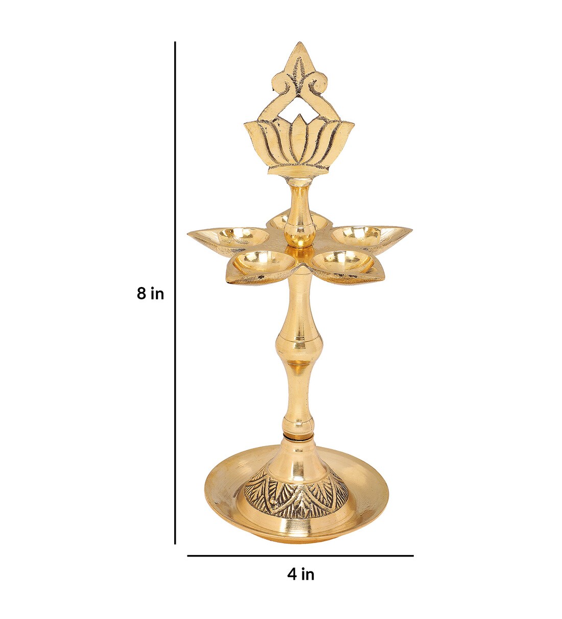 Buy Brass Kamal Masuri Diya Stand By BulkySanta Online - Diyas ...
