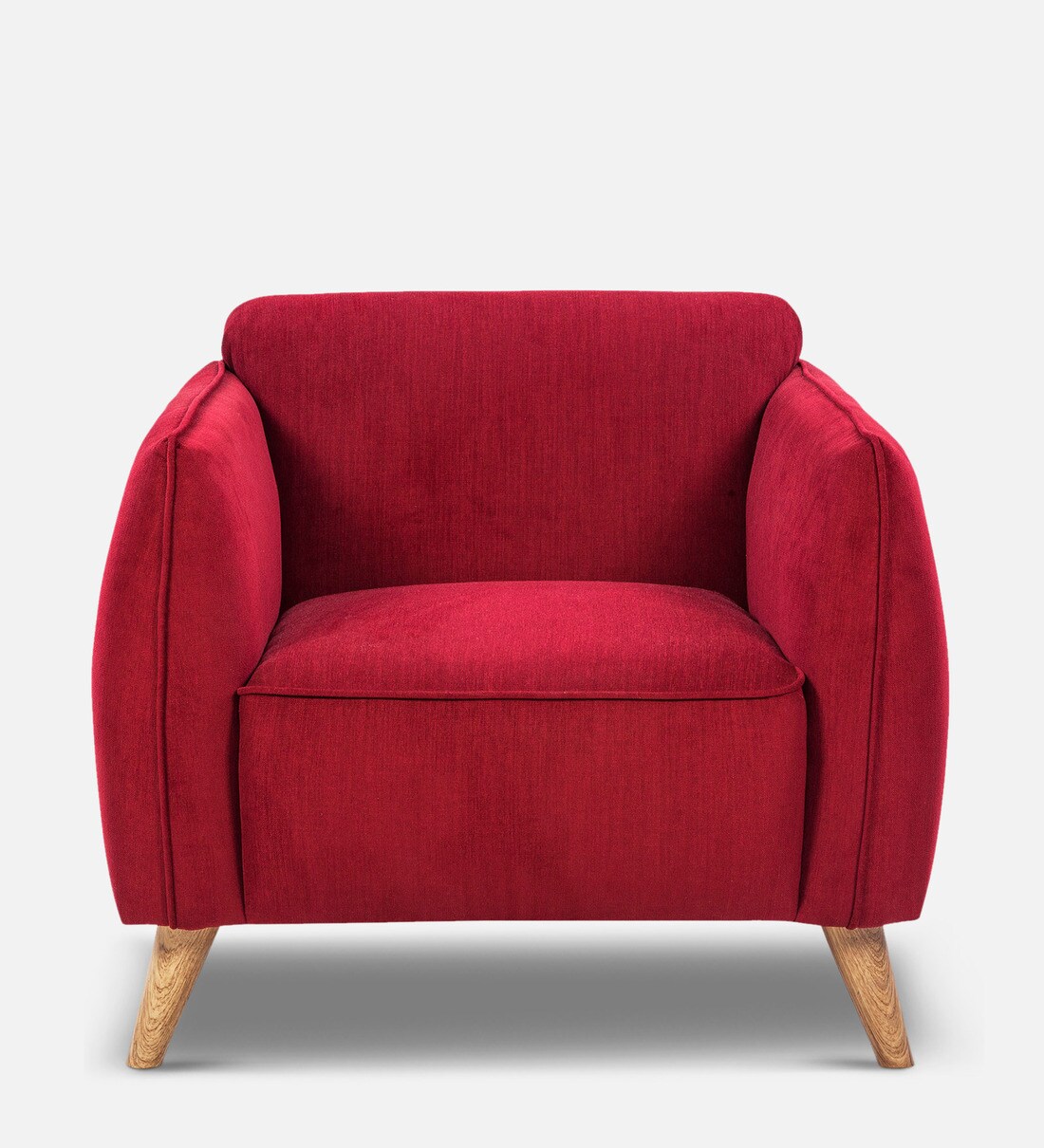 Buy Brawny Fabric 1 Seater Sofa in Maroon Colour by HomeTown Online ...