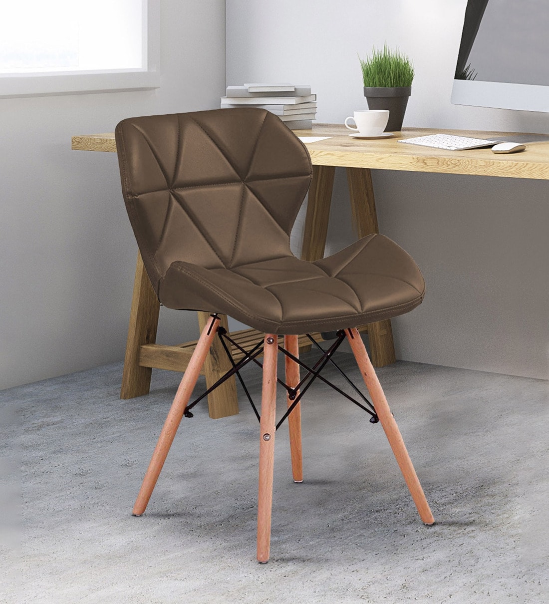 Buy Brio Modern Iconic Chair in Dark Brown Colour at 14% OFF by ...