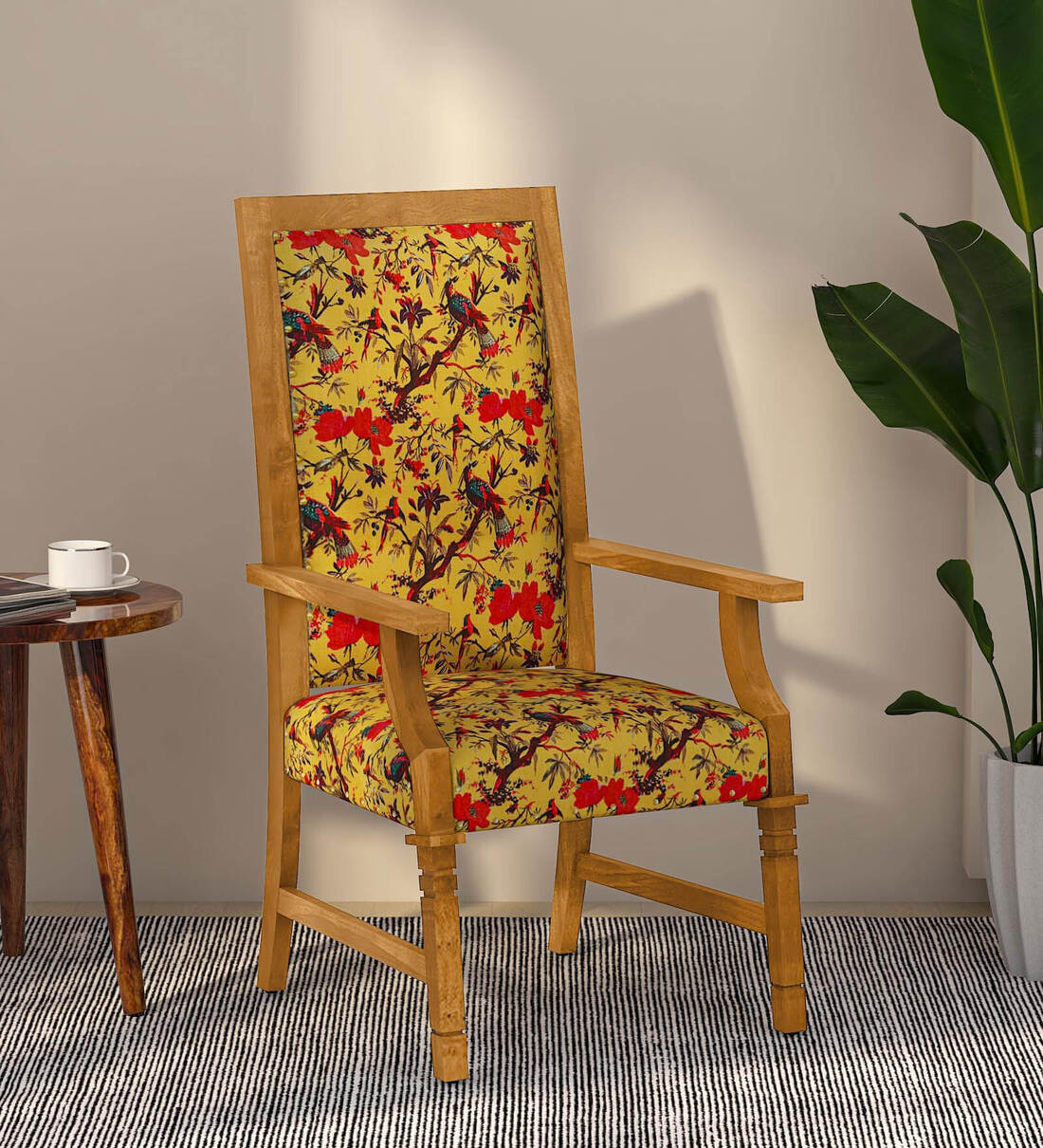 Buy Bromley Sheesham Wood Arm Chair In Rustic Teak Finish at 10% OFF by ...