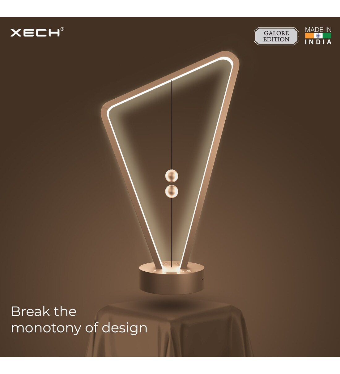 Buy Bronze Asymmetrix S II Magnetic Table Lamp with Speaker By Xech ...