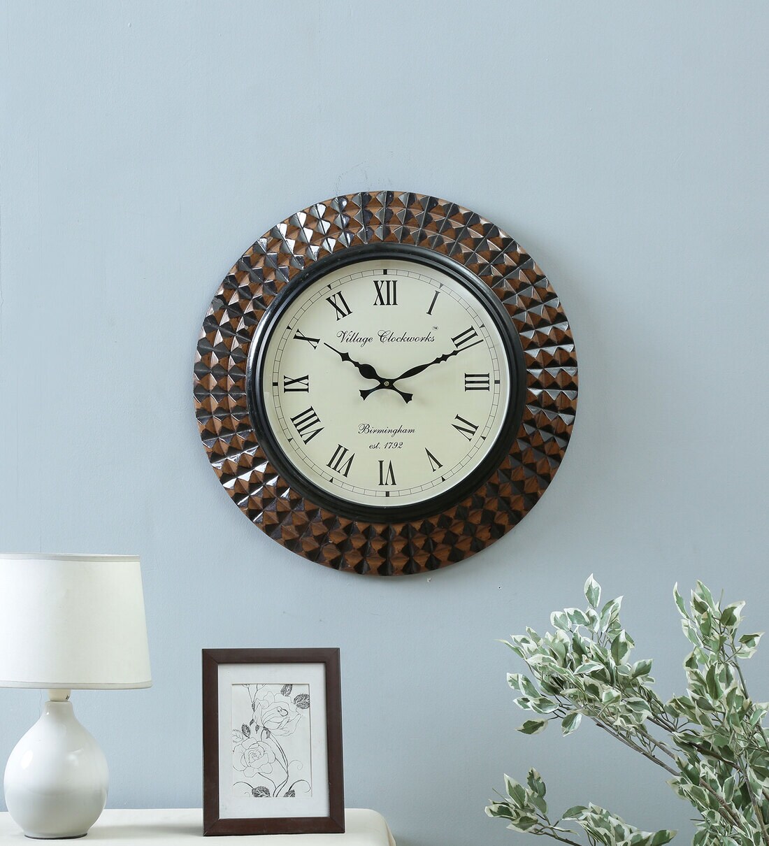 Buy Brown Analog Traditional Wall Clock at 17% OFF by Ujjwal Wood ...