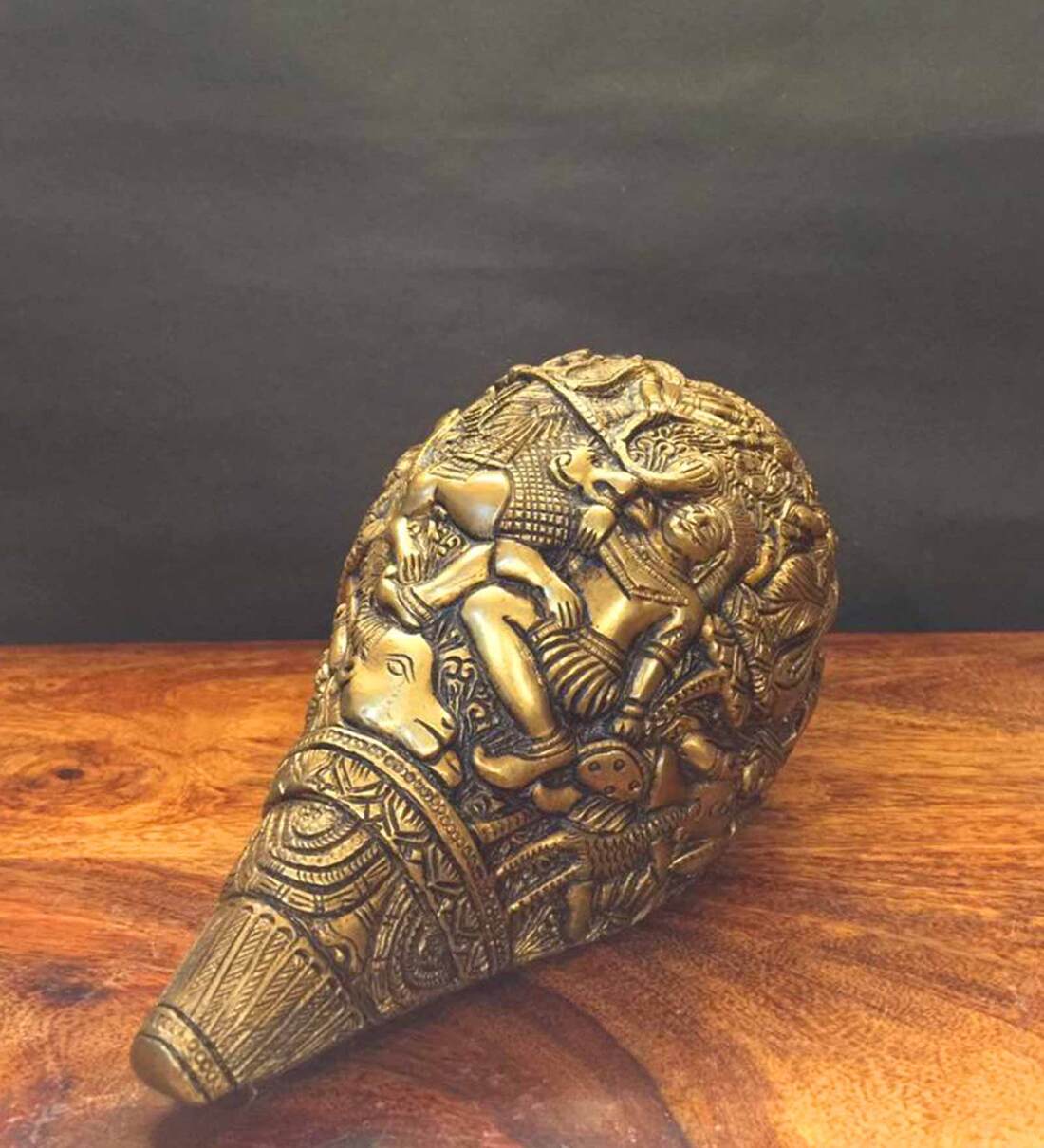 Buy Brown Brass 10 Inch Shankh at 25% OFF by The Advitya | Pepperfry