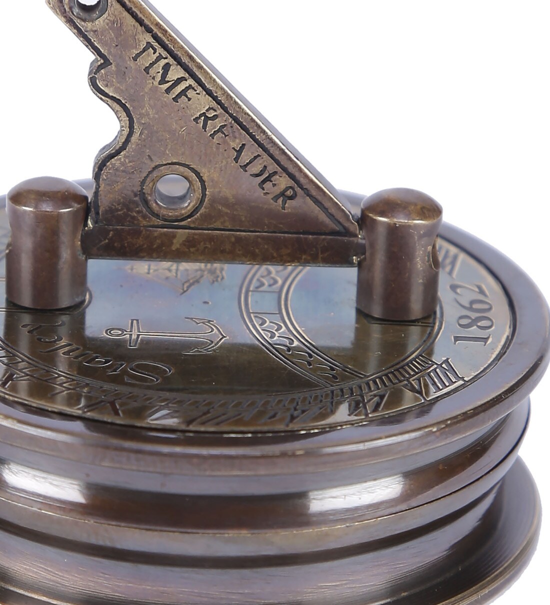 Buy Brown Brass Stanley London Compass With Sundial (Antique Finish) by ...