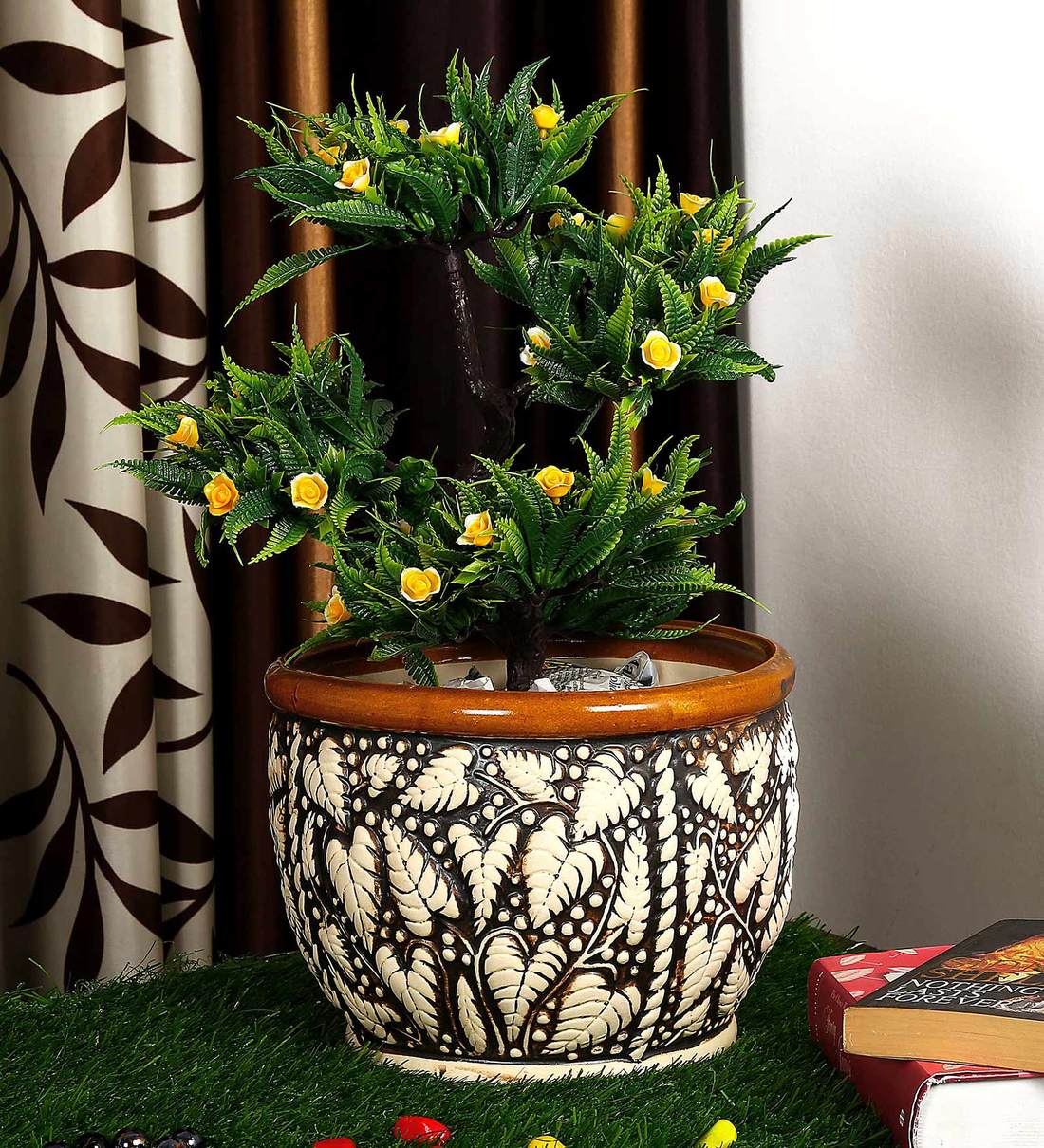 Buy Brown Ceramic Phool Gamla Big Planter by Justoriginals at 31% OFF ...