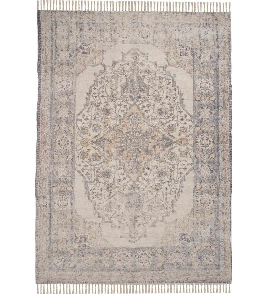 Buy Brown Cotton 4 ft X 6 ft Hand Woven Dhurrie by Art India Online ...