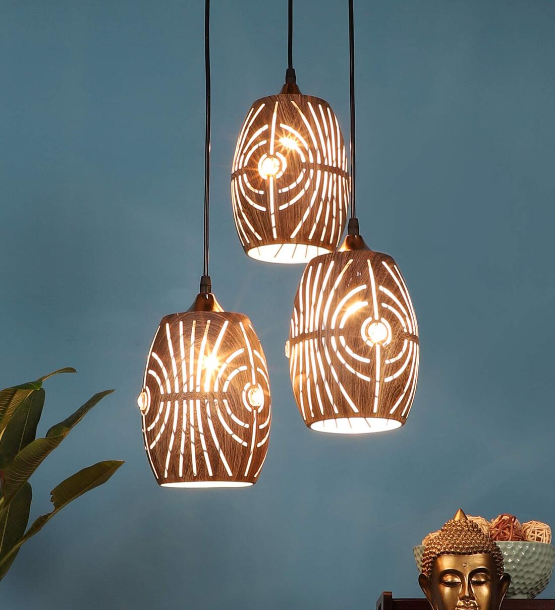 Buy Fegan Brown Iron Cluster Hanging Light at 29% OFF by Eliante by ...