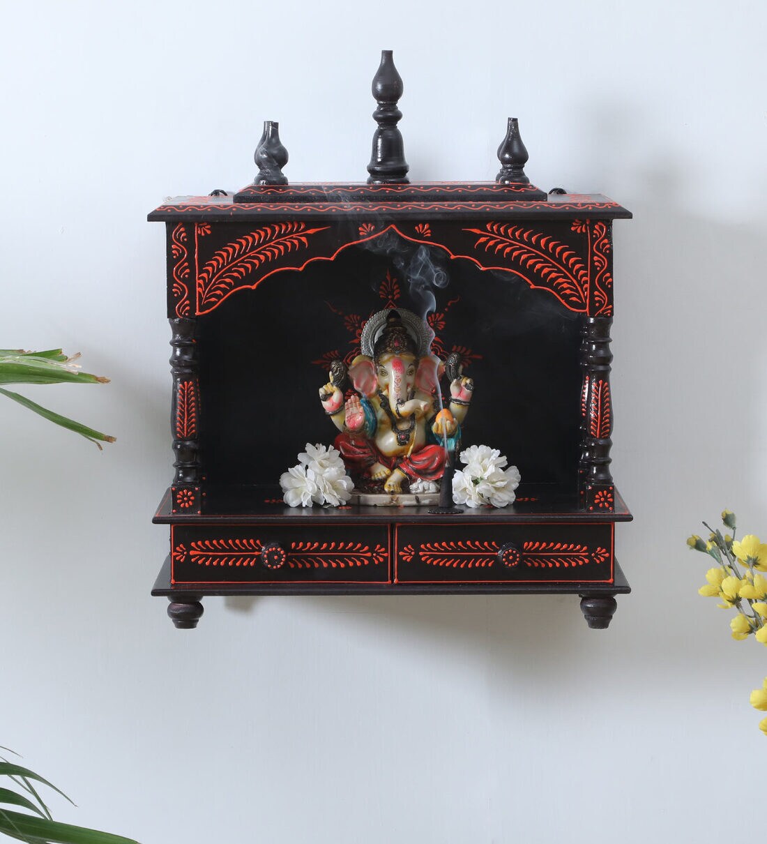 Buy Brown Mango Wood & Mdf Pooja Mandir at 16% OFF by Home Decor ...