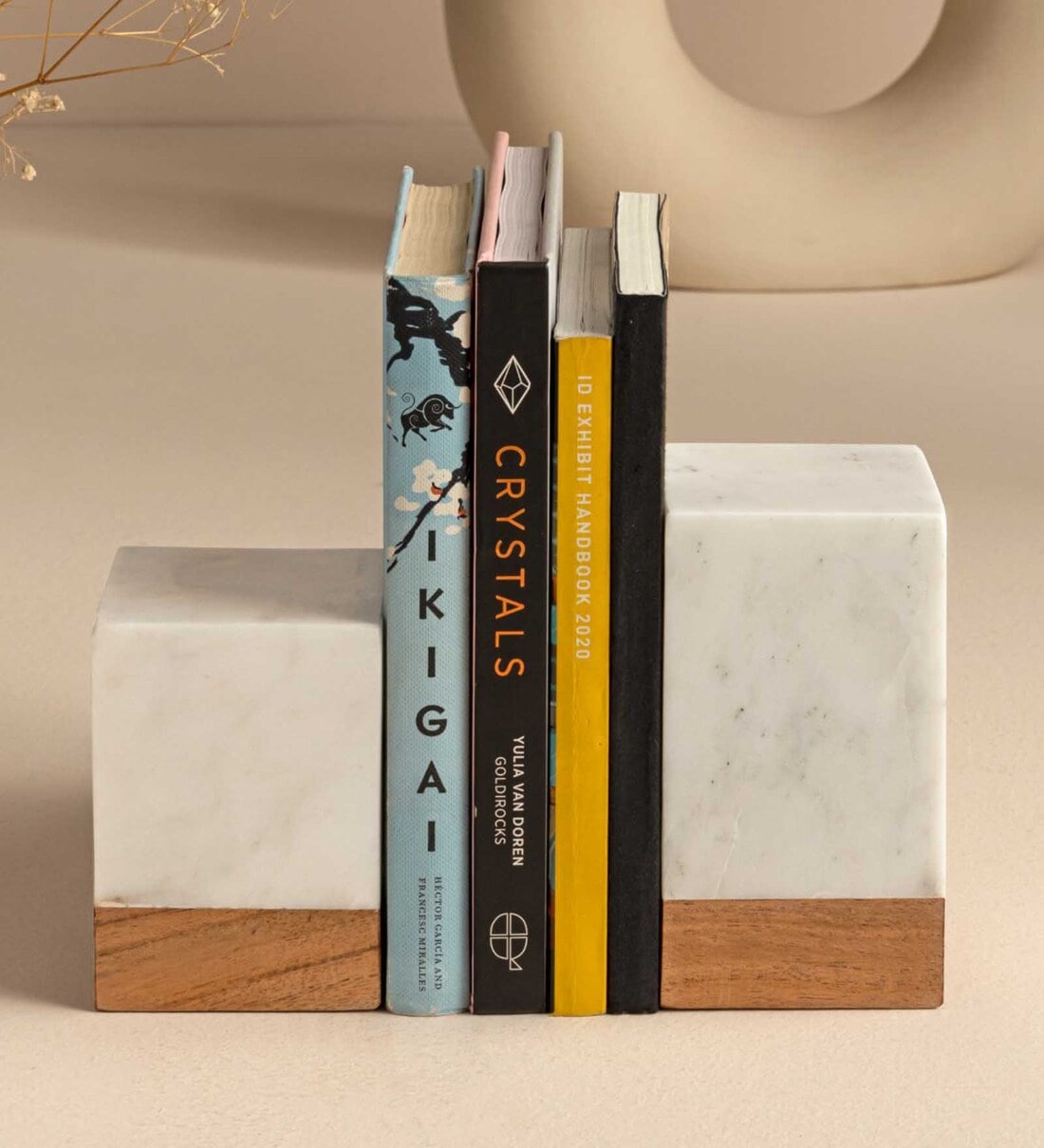 Buy Block White & Brown Engineered Wood Bookend at 4% OFF by Marbleous ...