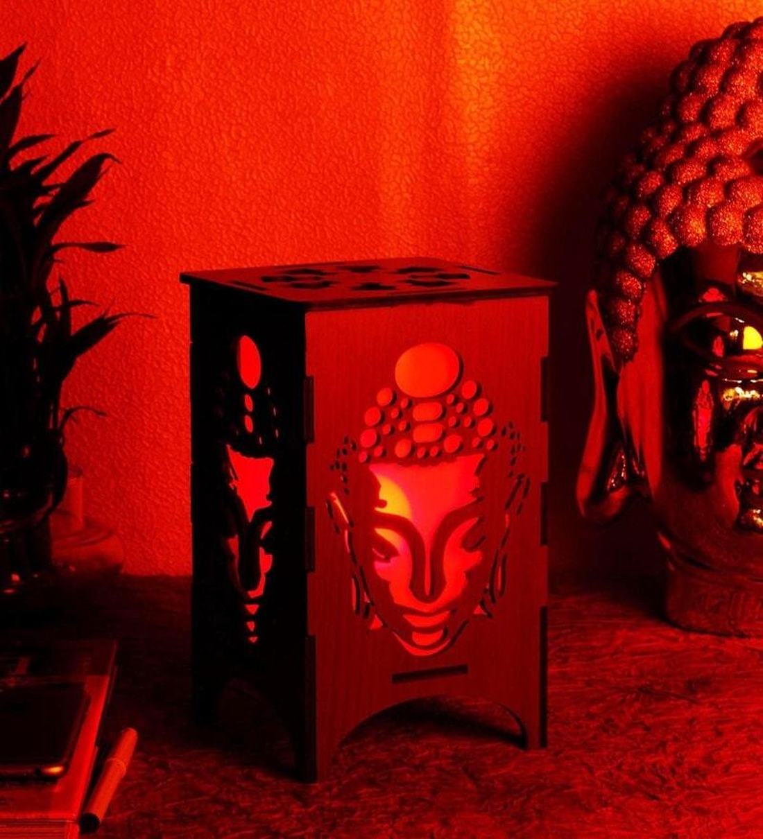 Buy Brown MDF Table Lamp by Sehaz Artworks Online - Traditional Table ...