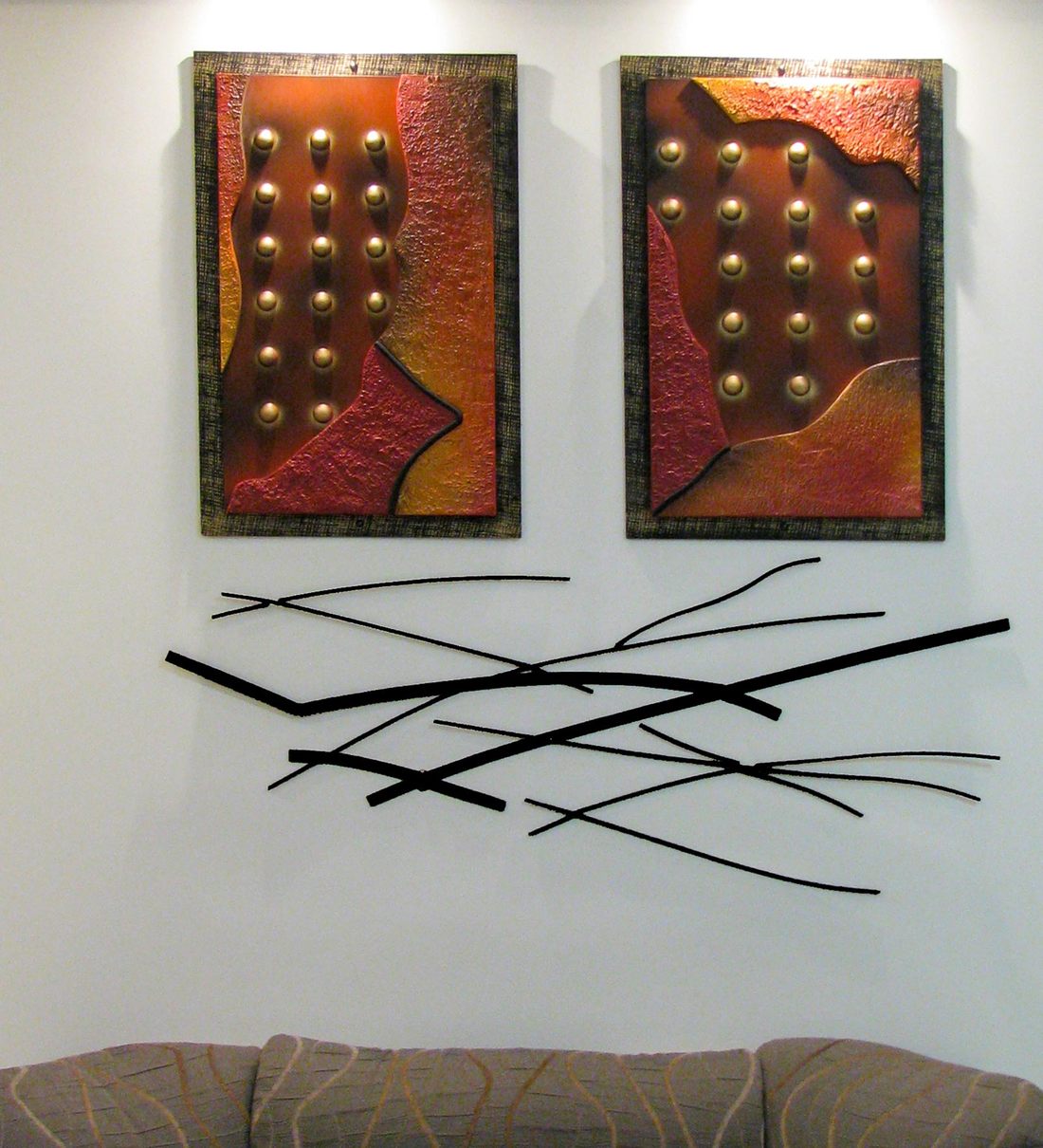 Buy Brown MDF Sectioned Shades Wall Mural By Earthen Symphony at 23% ...