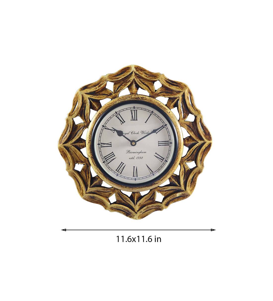 Buy Brown MDF Wall Clock by Aapno Rajasthan Online - Modern Wall Clocks ...