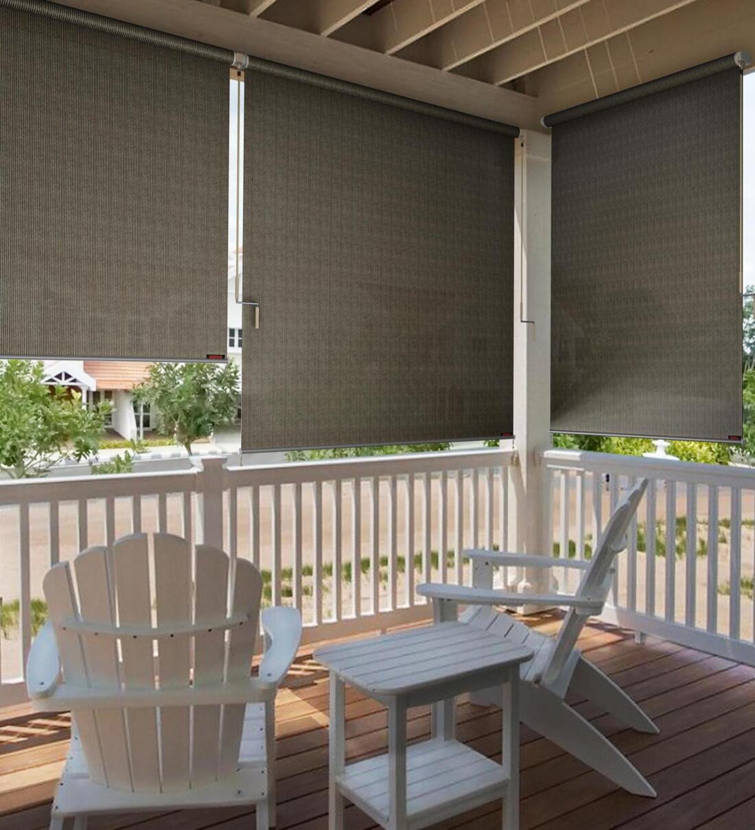 Buy Brown Polyethylene Solid 108 X 36 inches Semisheer Crank Blind at 4 ...