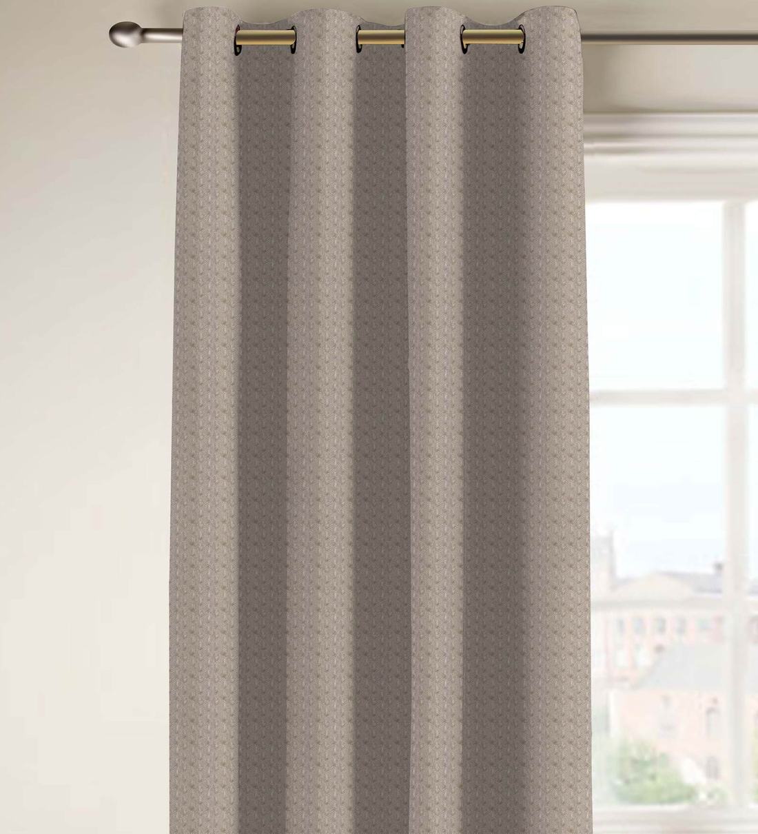 Buy Santiago Brown Semisheer Polyester 5 Feet Eyelet Window Curtain by ...
