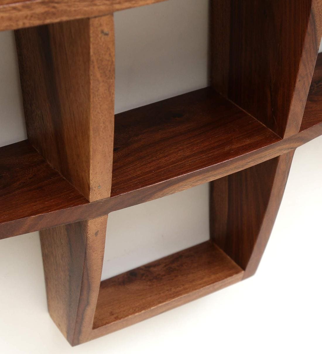 Buy Sheesham Wood Wall shelf in Rustic Finish by Wooden Mood Online ...