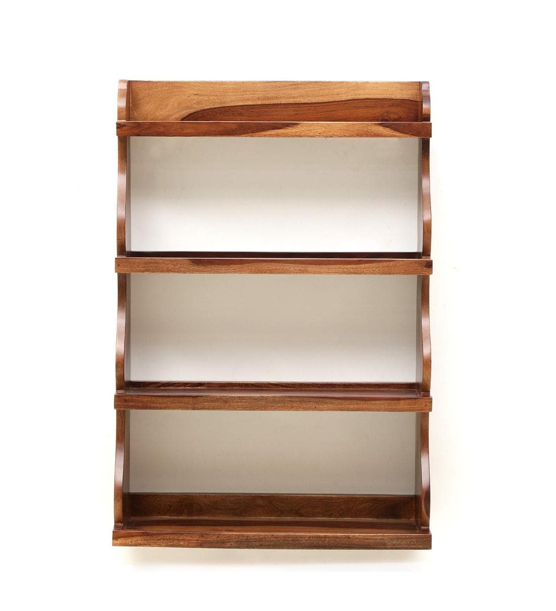 Buy Sheesham Wood Book shelf in Rustic Finish by Wooden Mood Online ...
