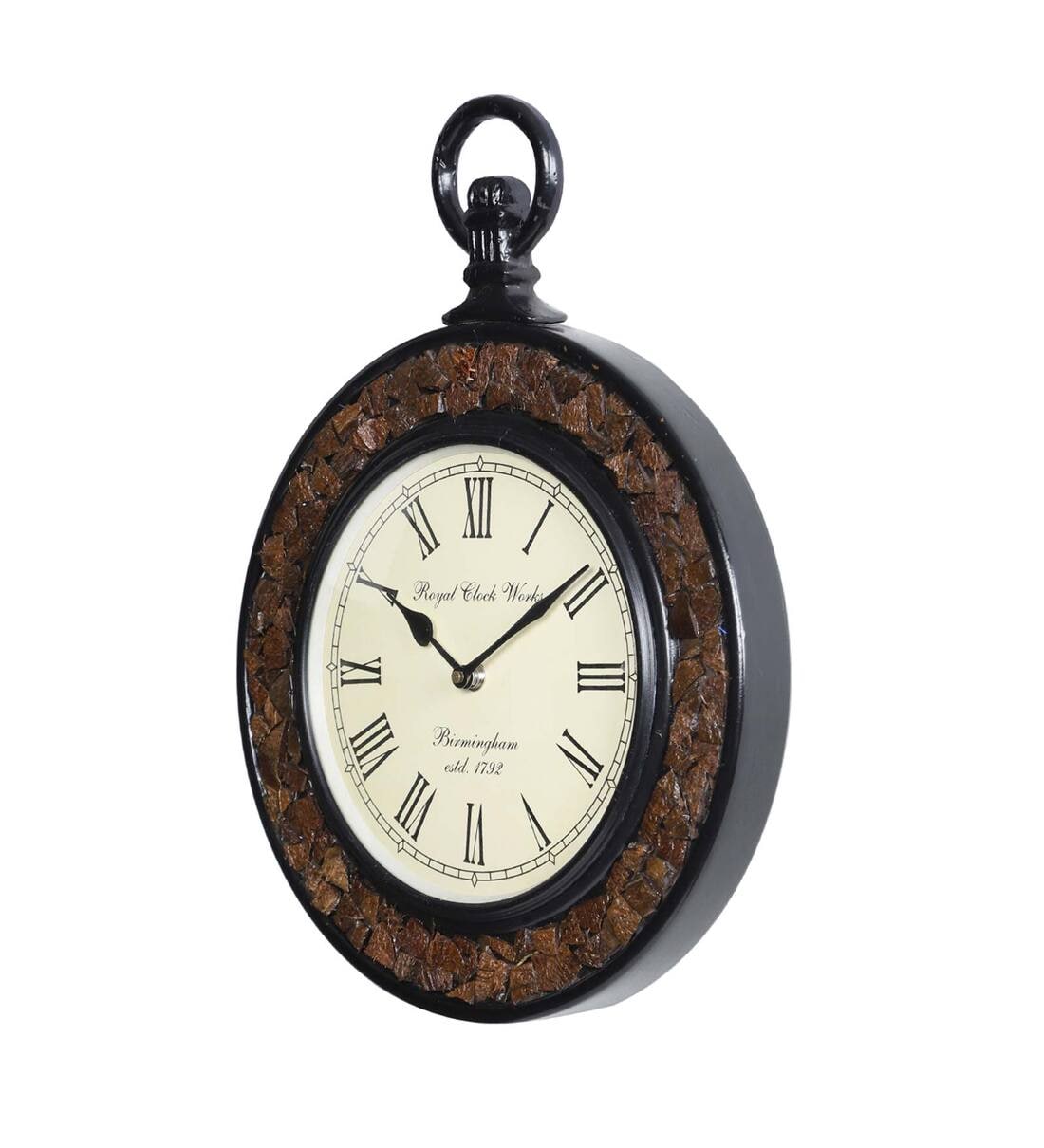 Buy Brown Wood & MDF Wall Clocks by Aapno Rajasthan Online - Modern ...