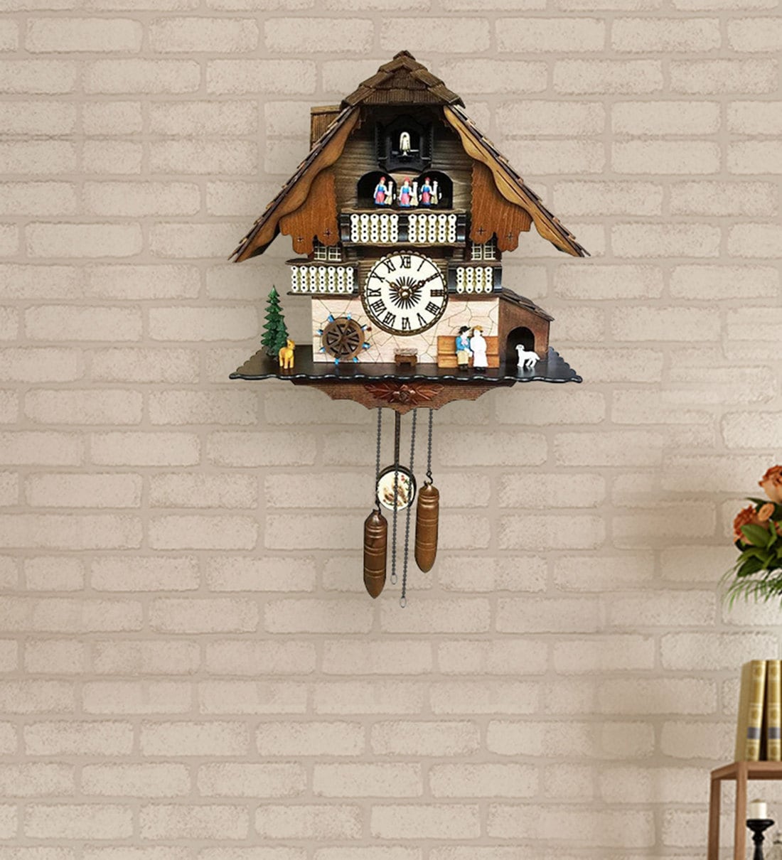Buy Multicolour Solid Wood Cuckoo Clock at 38% OFF by Kairos | Pepperfry