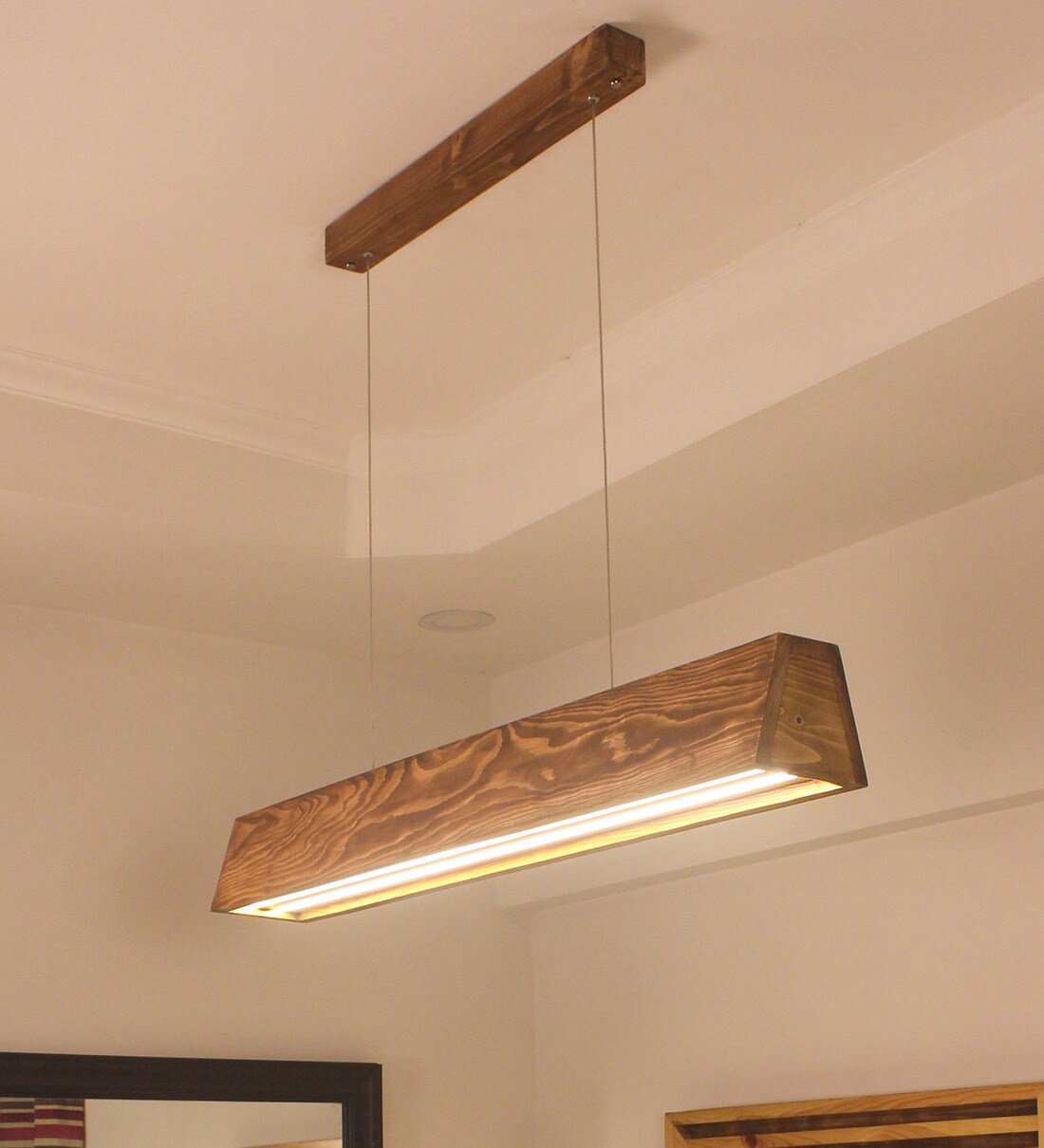 Buy Sirius 36 Brown Solid Wood Linear LED Hanging Light at 50% OFF by ...
