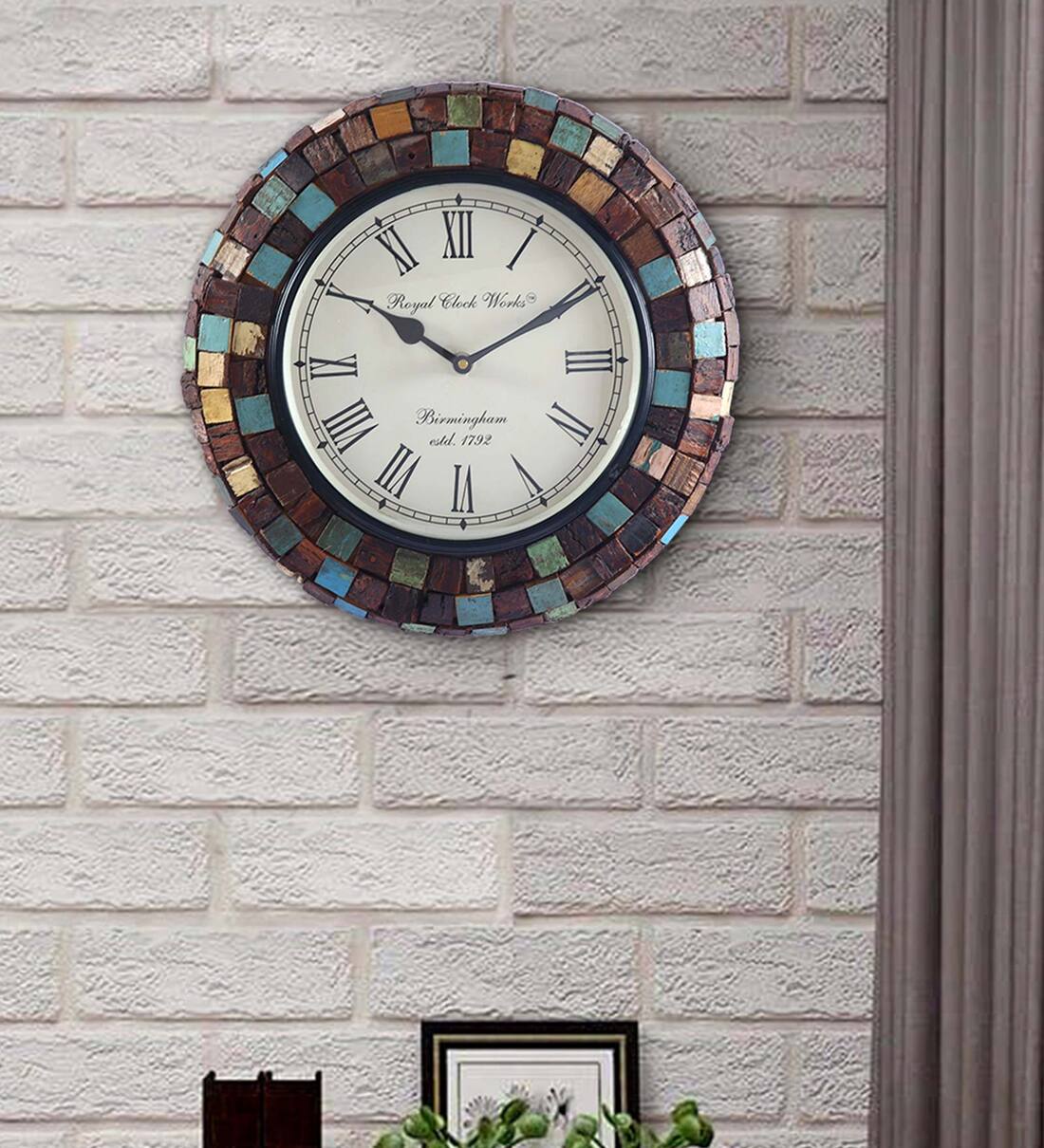 Buy Simplicity Brown Wooden Wall Clock at 65% OFF by Aapno Rajasthan ...