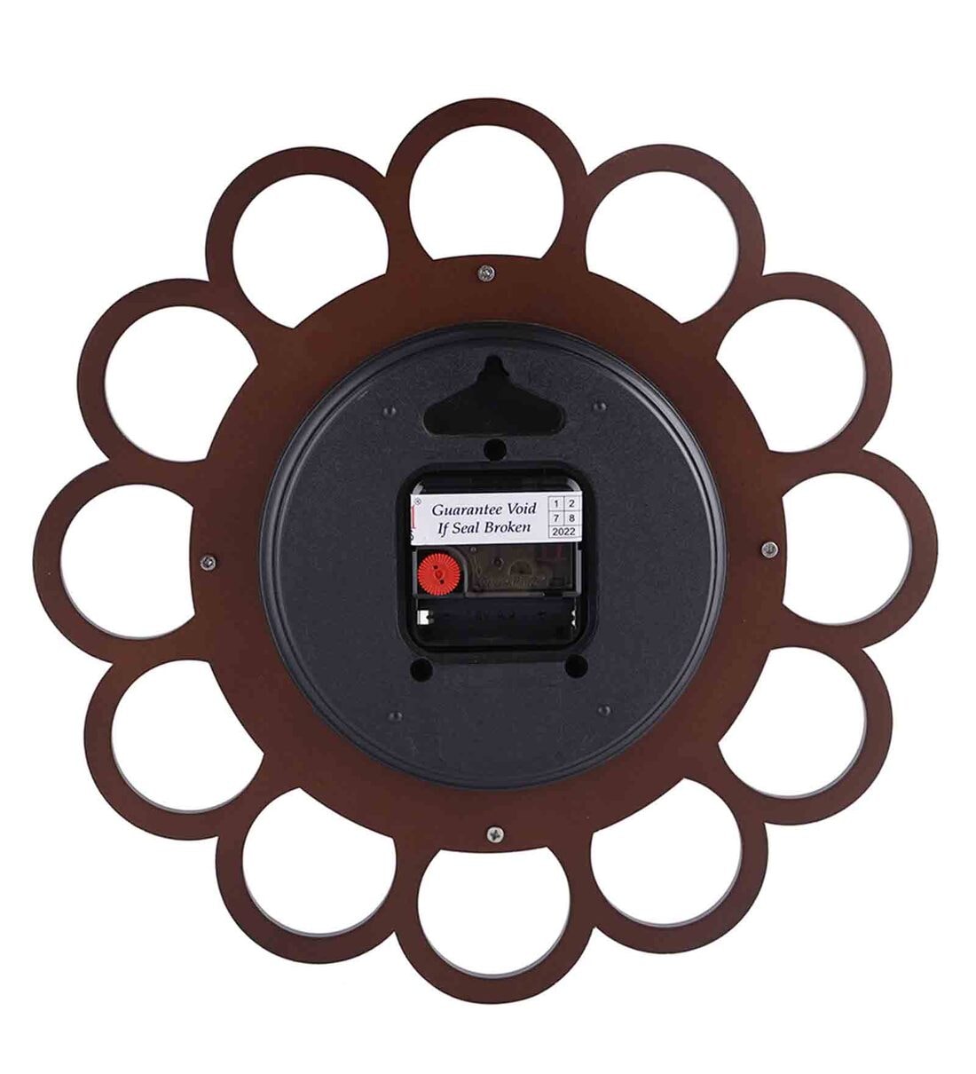 Buy Brown Wooden Silent Sweep Mechanism Wall Clock By Safal Quartz ...